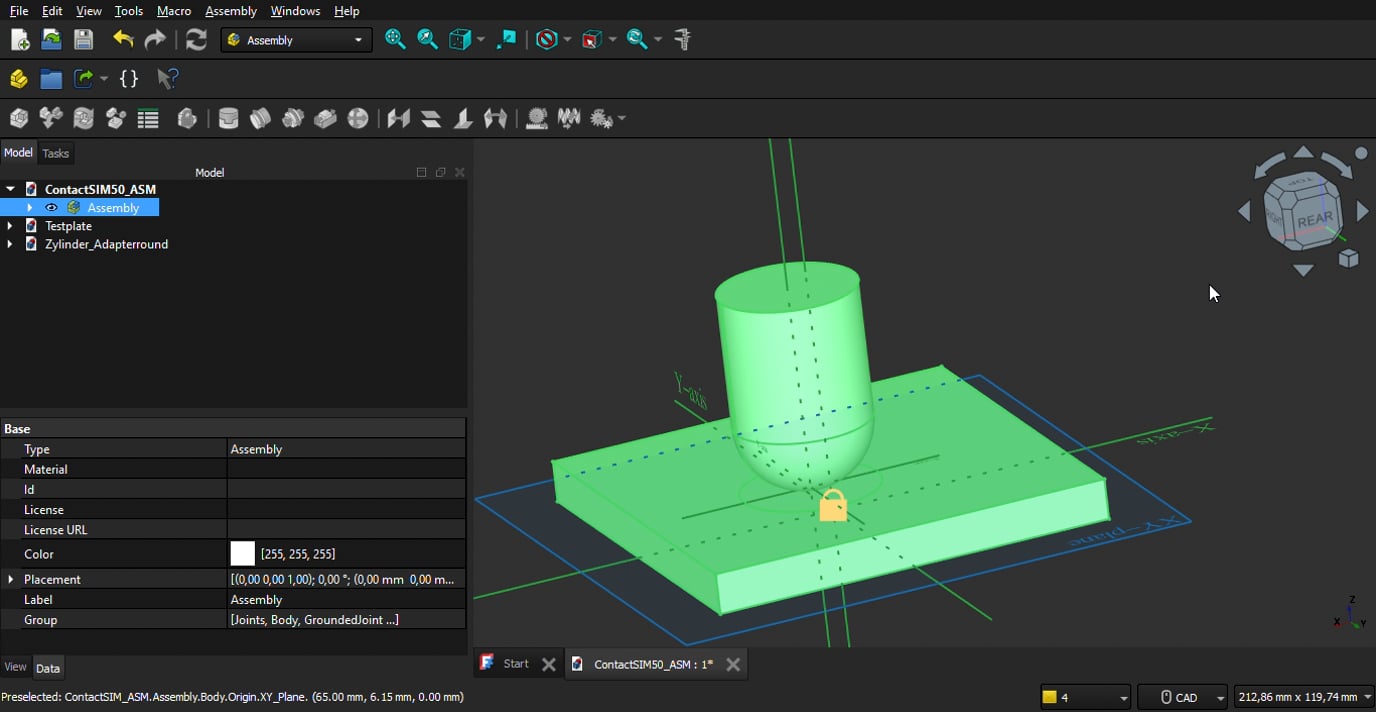 Contact Simulation FreeCAD | Videos & Movies on Vimeo