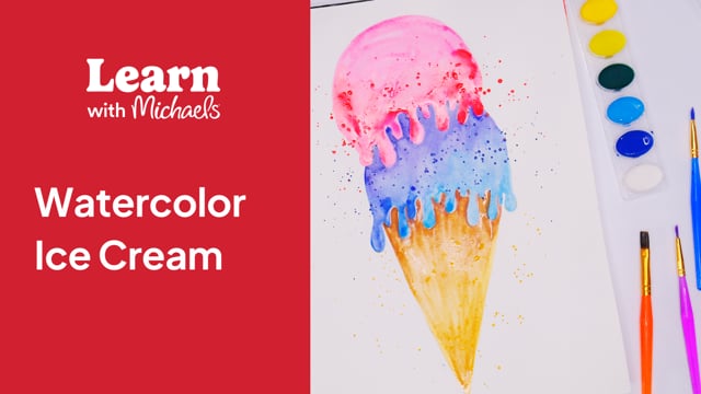 Kids Club: Watercolor Cool And Warm Scoops Ice Cream Sundae Expert-Led ...