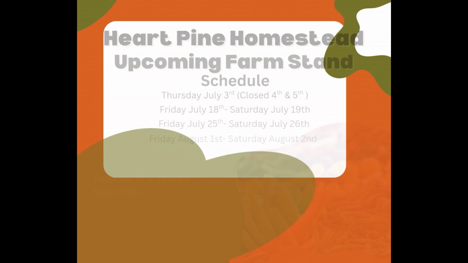 Roadside Market | Heart Pine Farms