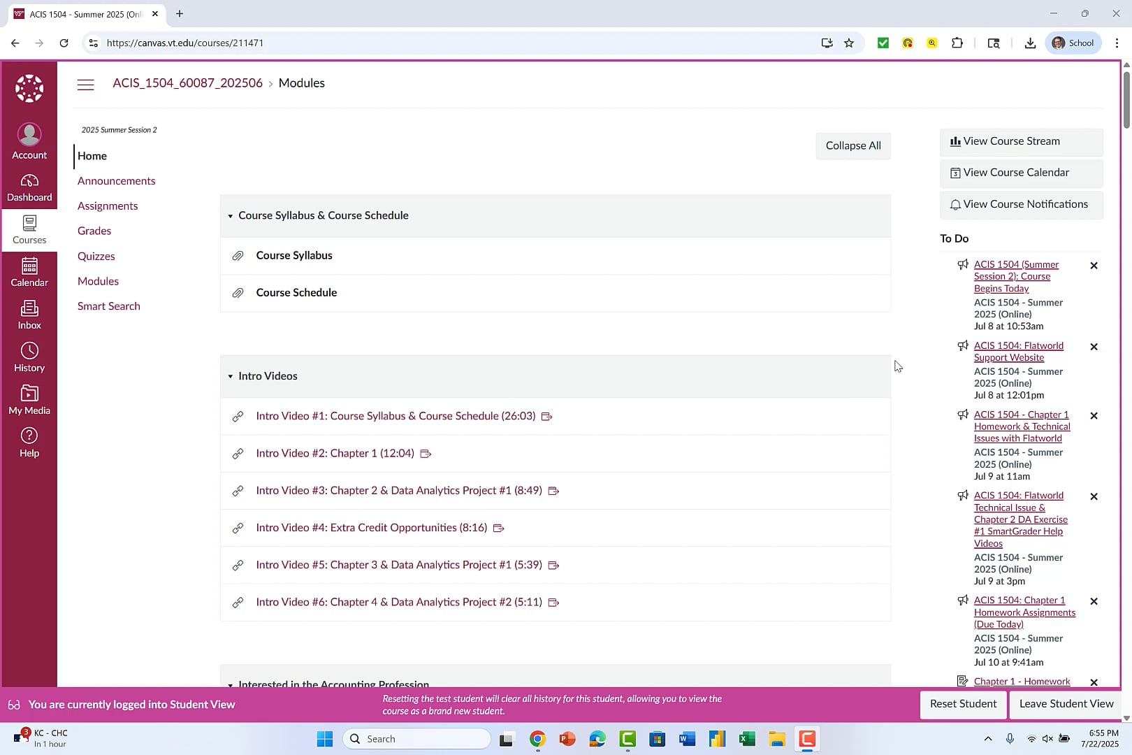 ACIS 1504_SS25_Help Video 13_Chap 7_DA Ex 2