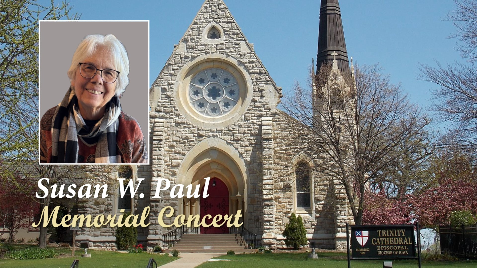 Memorial Concert for Susan Paul, Tuesday, August 5, 7:00 PM