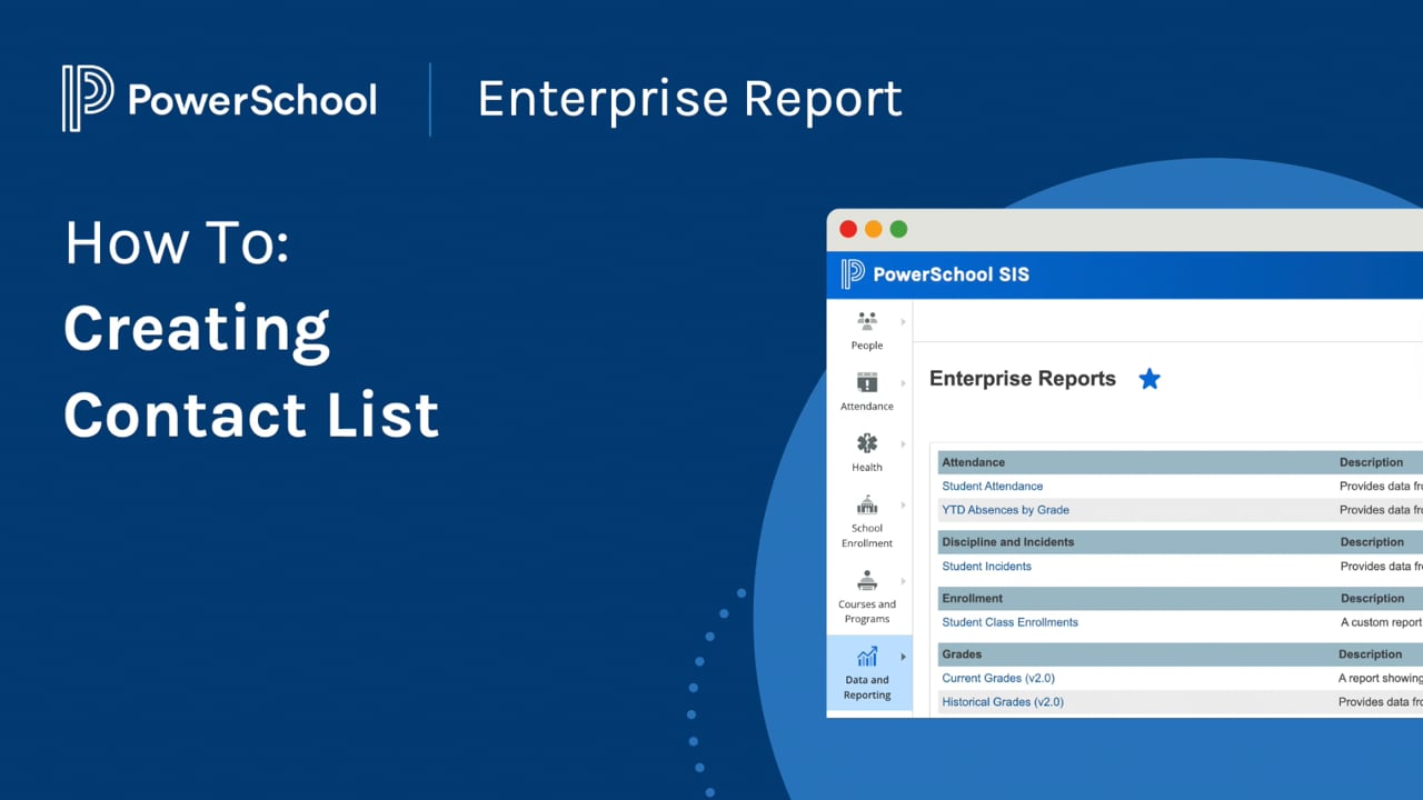 Report Contact List - PowerSchool Community