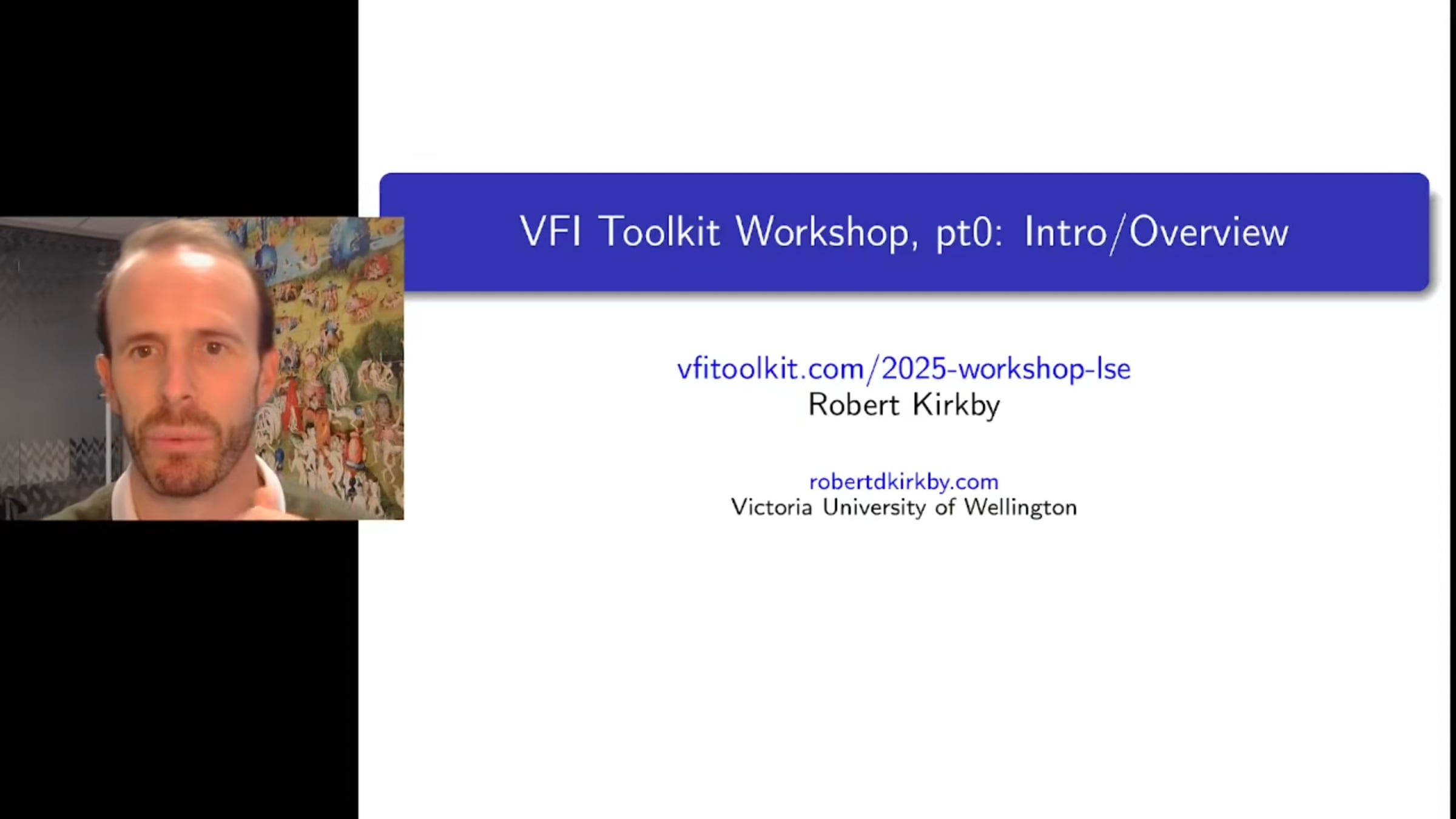 VFI Toolkit 2025 Workshop - Part 0: Intro/Overview