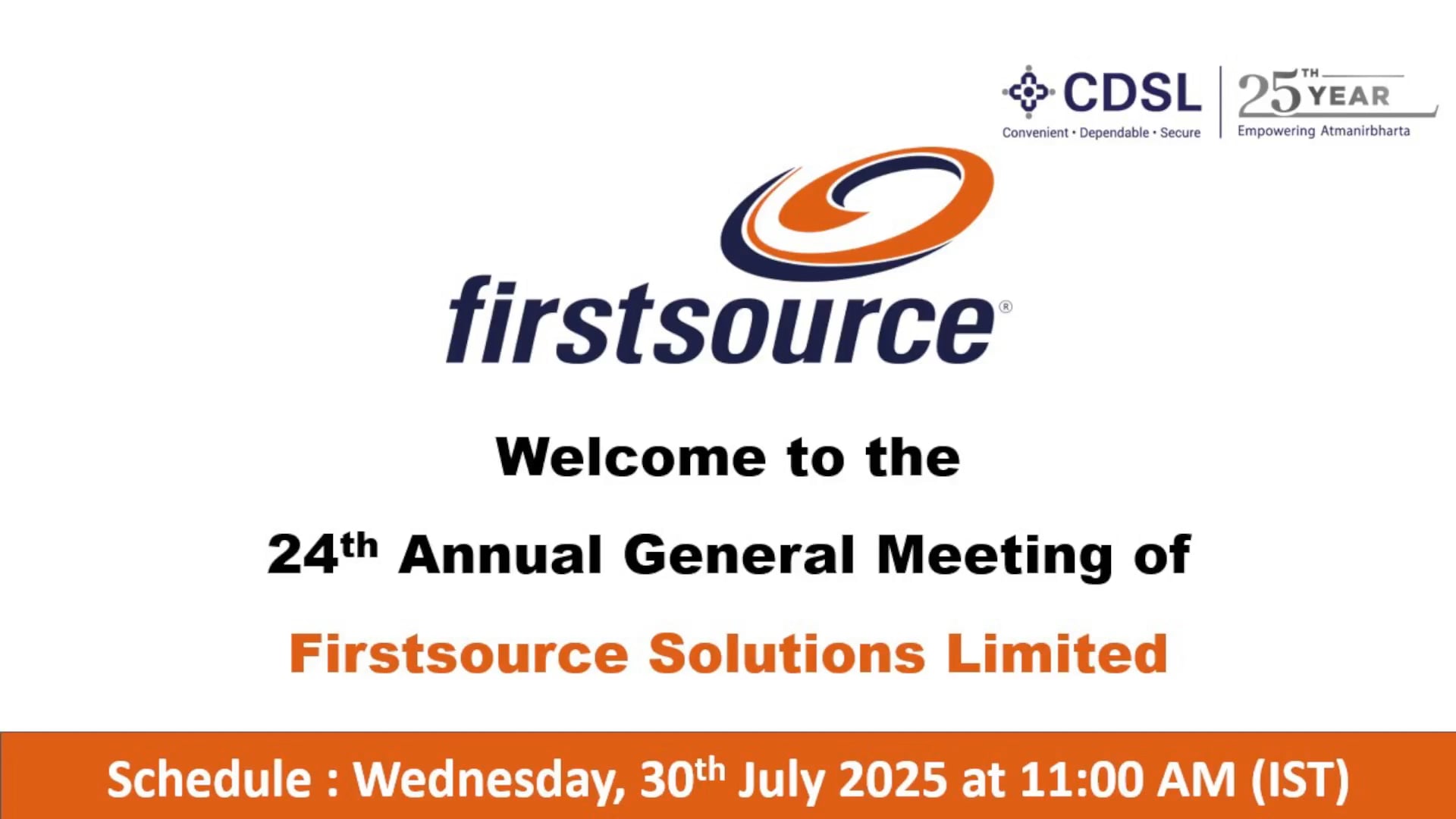 AGM 24th Firstsource Solutions Limited