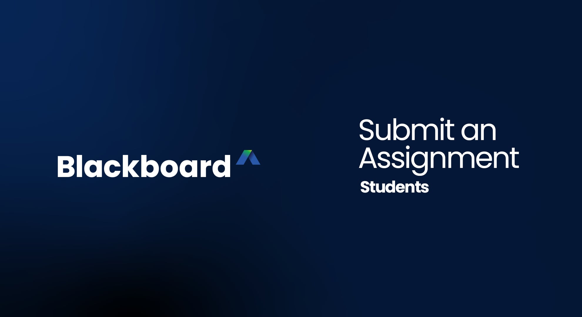 Submit an assignment in Blackboard - Students
