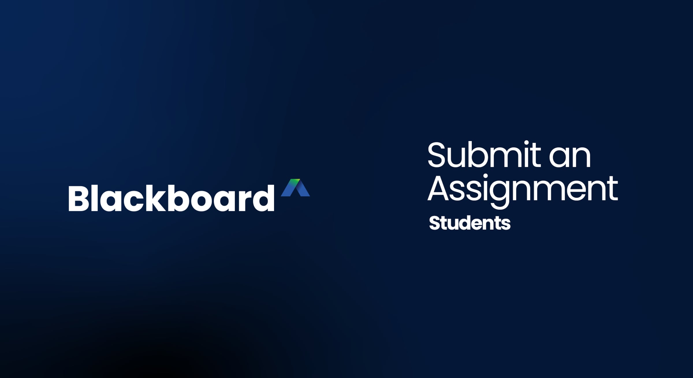 Submit an assignment in Blackboard - Students