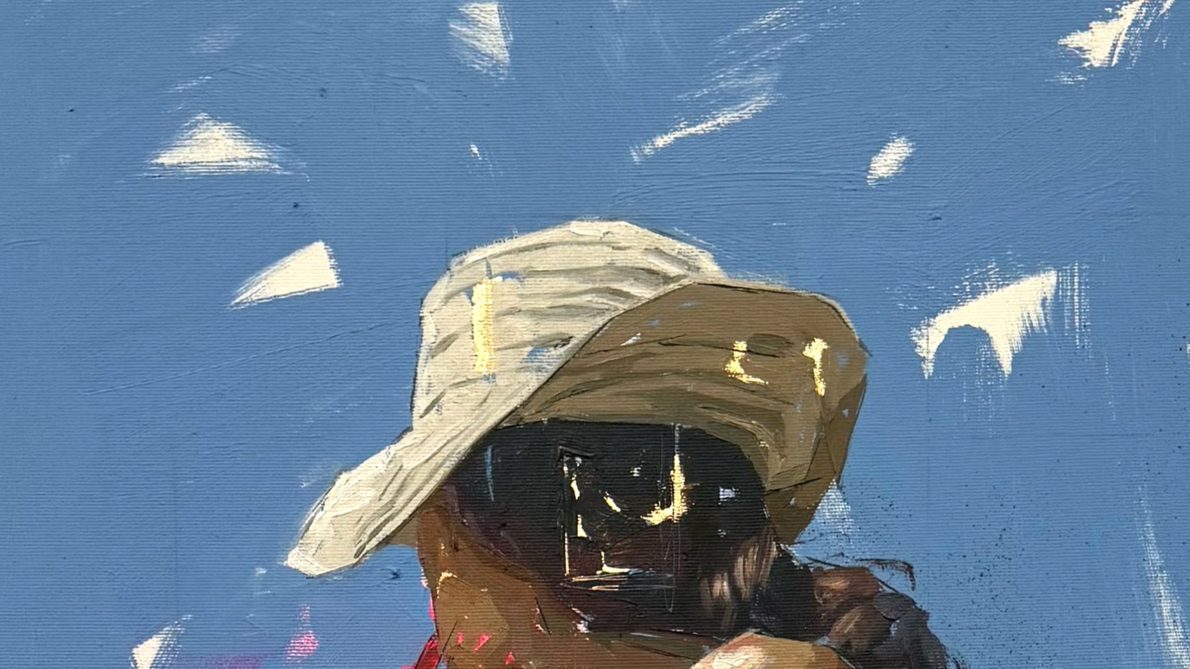 Conrado López’s Bolonia IV – Acrylic, Gold Leaf, and Oil, Female Nude ...