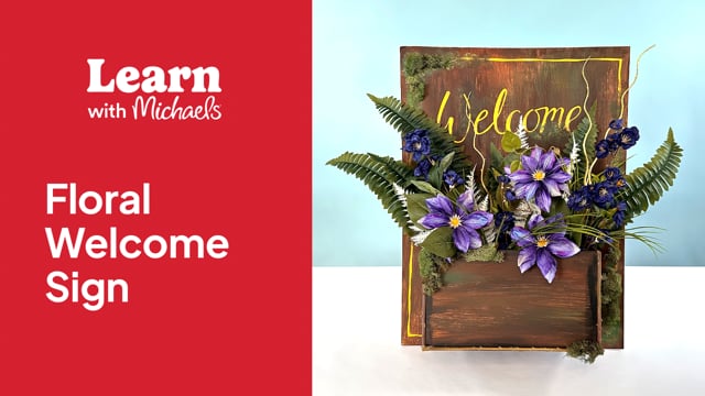 How to Make a Floral Welcome Sign Expert-Led Craft Tutorial On-Demand ...
