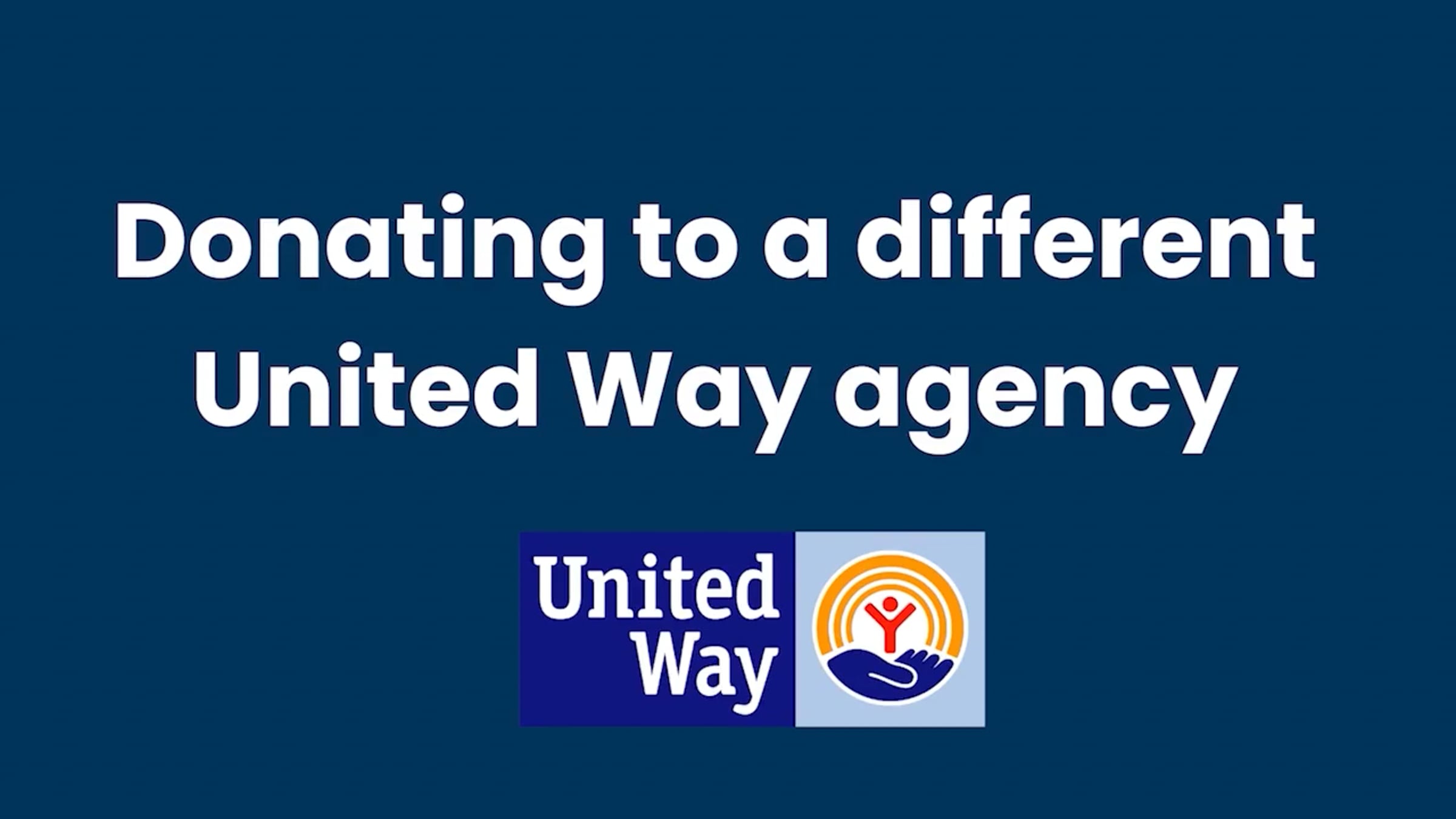 How to donate to a different United Way agency