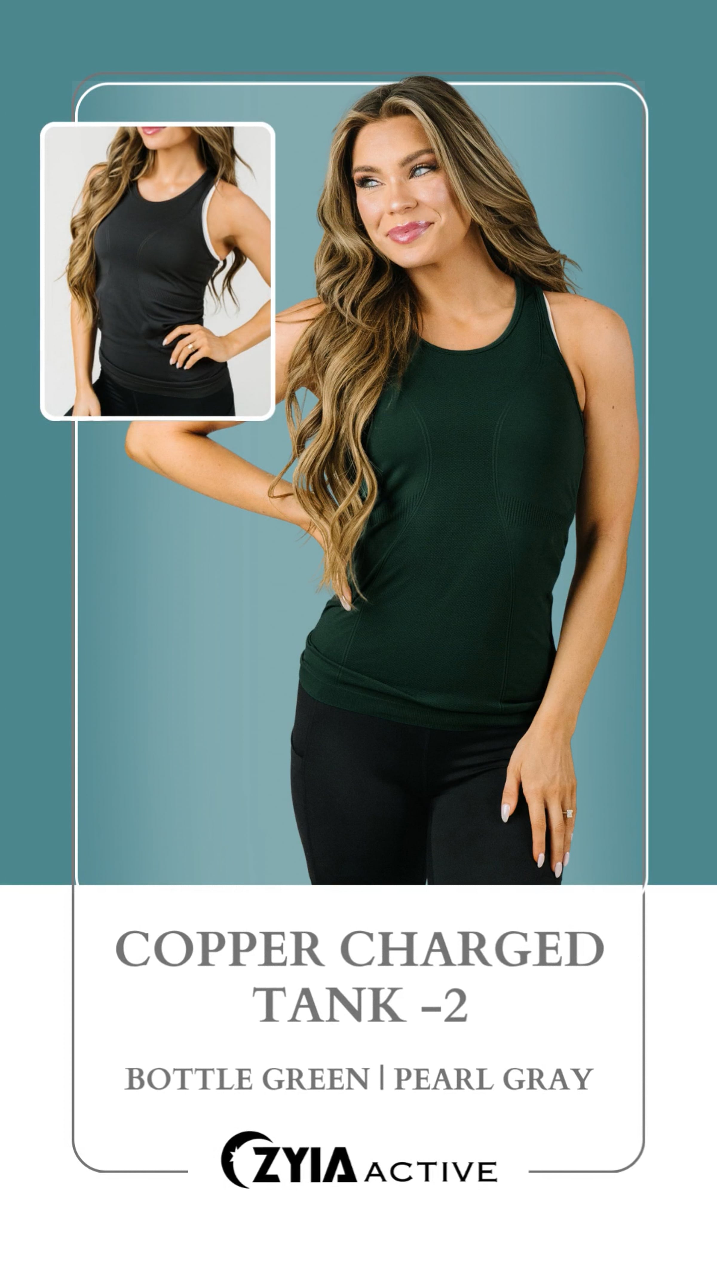 Copper Charged Tank - 2 | Bottle Green #2619 | Pearl #2620