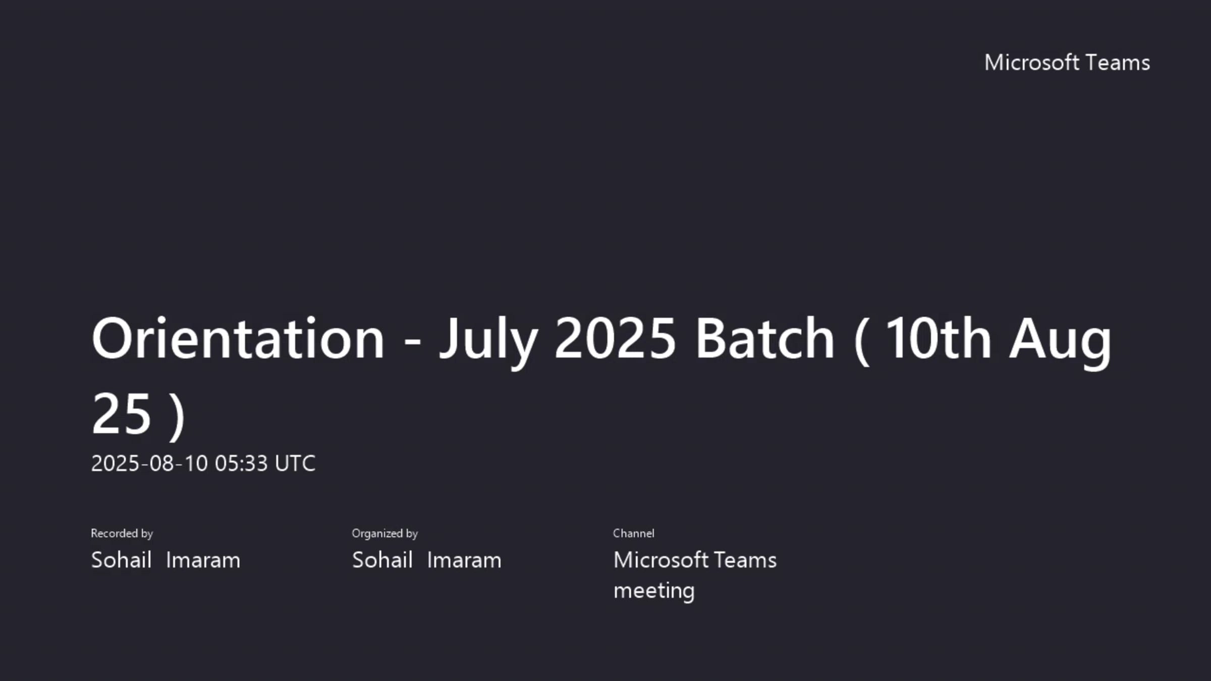 Orientation 1 - JULY 2025 BATCH