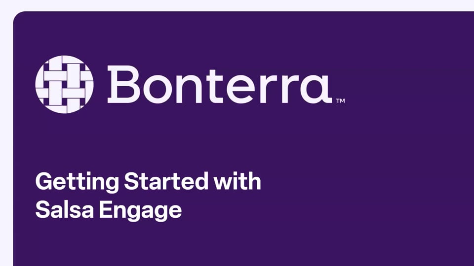 Getting Started with Salsa CRM | Bonterra