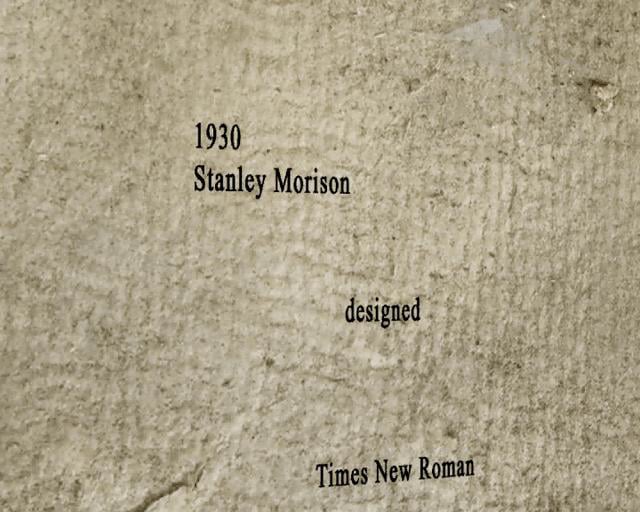 Times New Roman, Stanley Morison 1930 on Vimeo