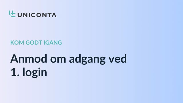 Log ind i Uniconta (Windows) - Uniconta