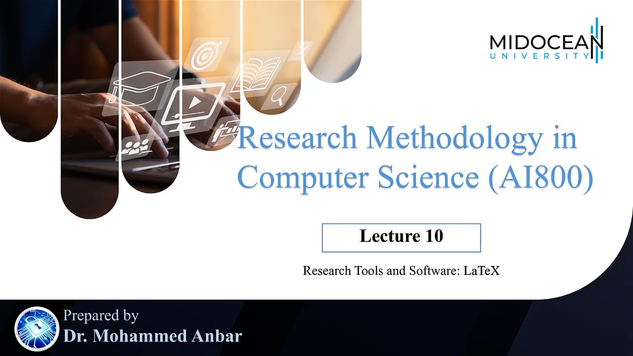 Research Methodology in Computer Science – AI800 – Lecture 10