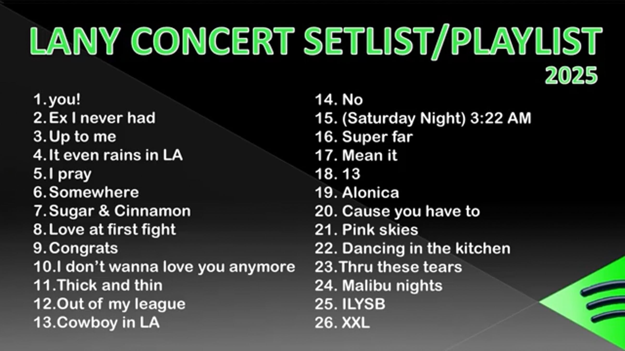 LANY SETLIST - PLAYLIST | Videos & Movies on Vimeo