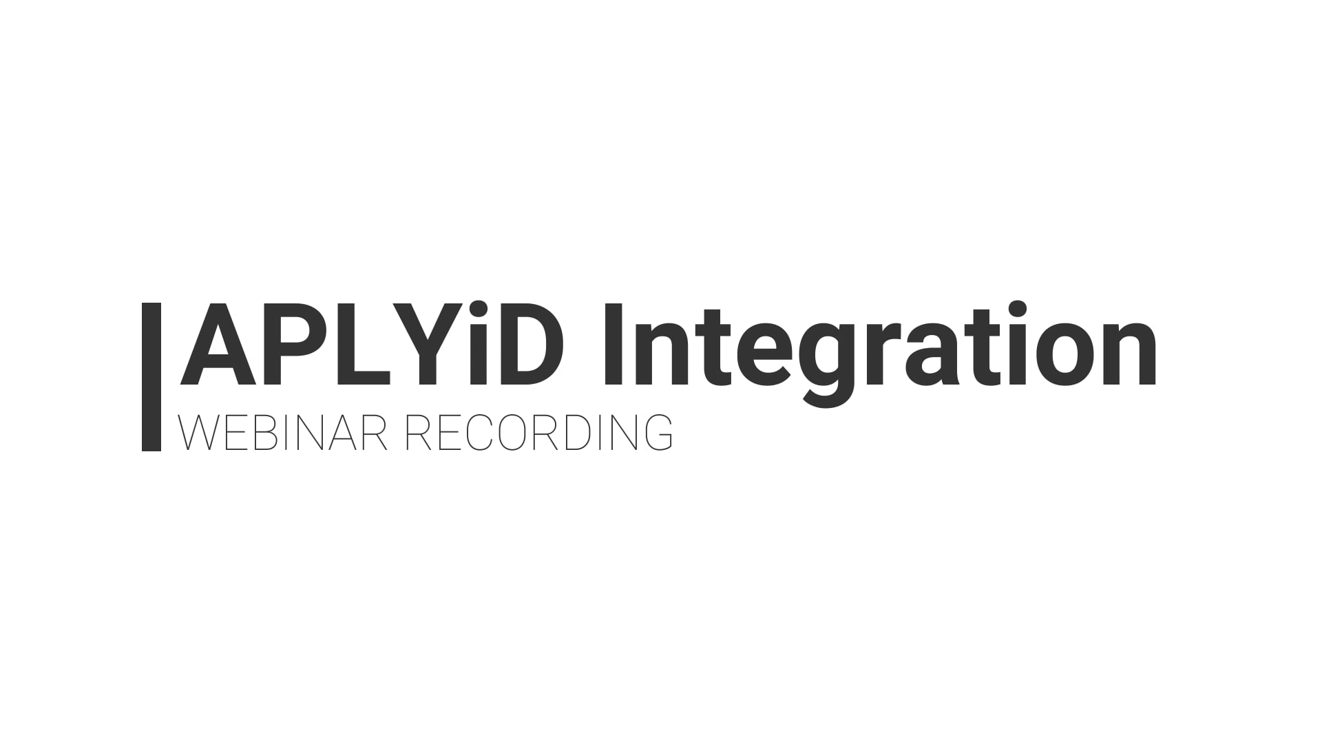 APLYiD Integration | Videos & Movies on Vimeo