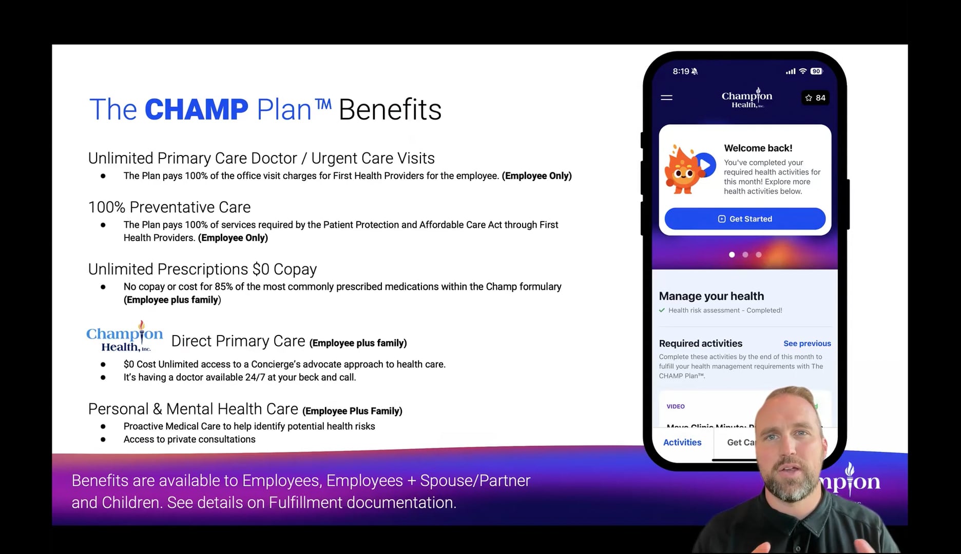 CHAMP Plan - Employee Education Call | Videos & Movies on Vimeo