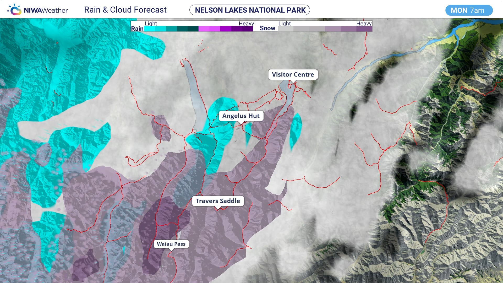 Nelson Lakes National Park Weather Outlook