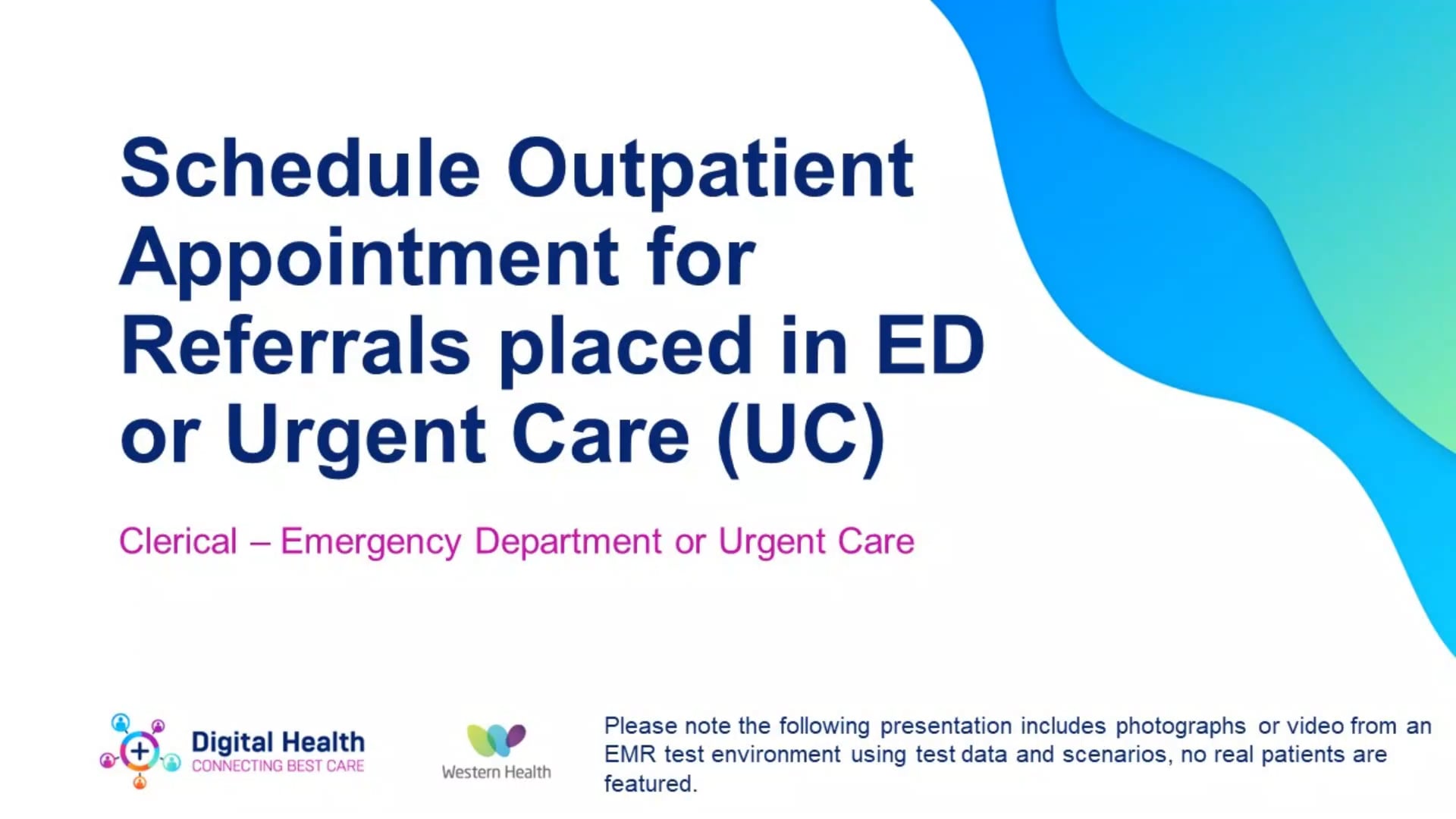 Schedule Outpatient Appointment for Referrals Placed in ED or Urgent ...
