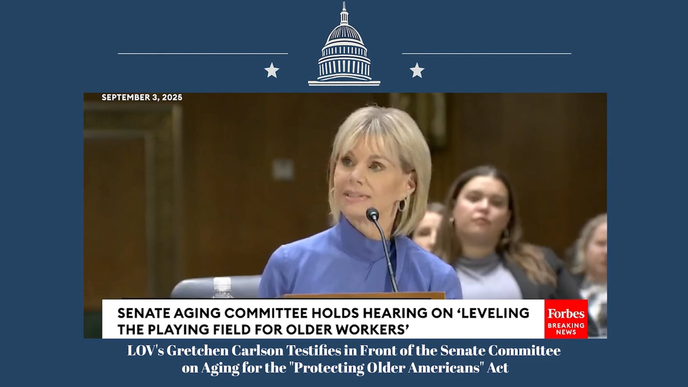 Gretchen Carlson's Senate Aging Committee Testimony