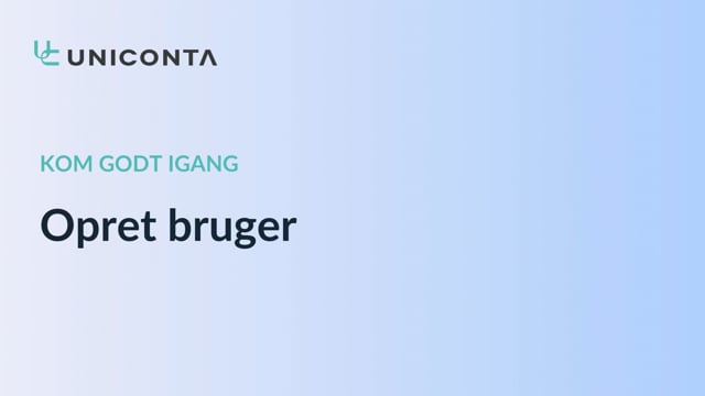 Log ind i Uniconta (Windows) - Uniconta