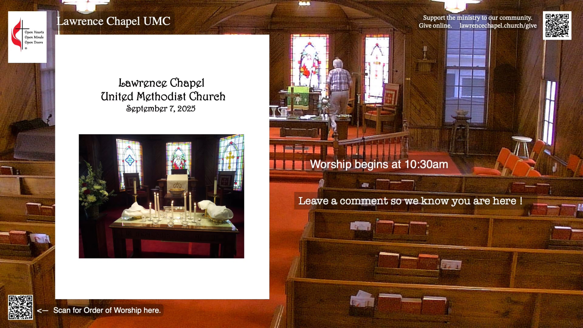 2025-09-07 Lawrence Chapel Worship