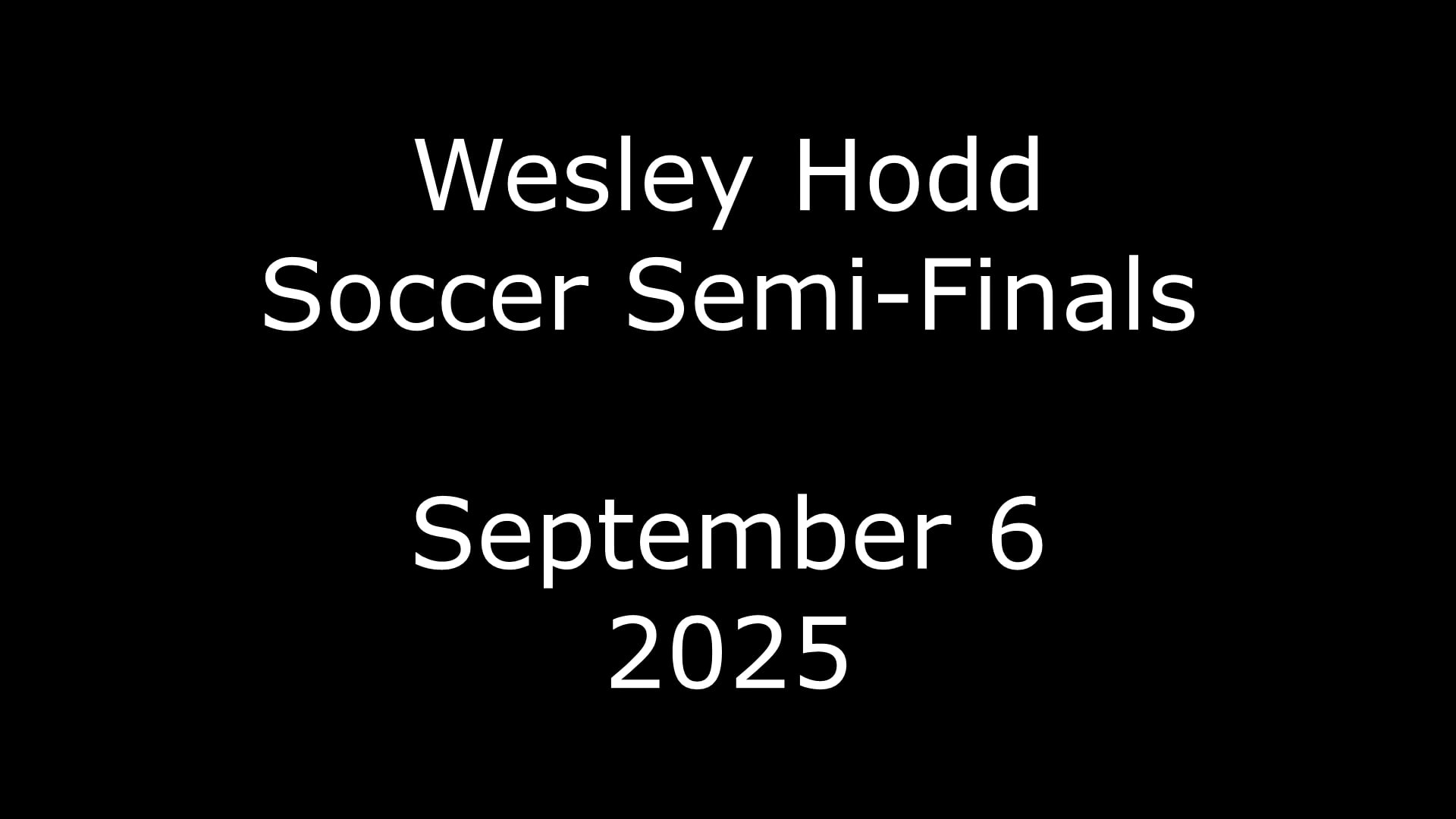 Wesley Soccer Championship