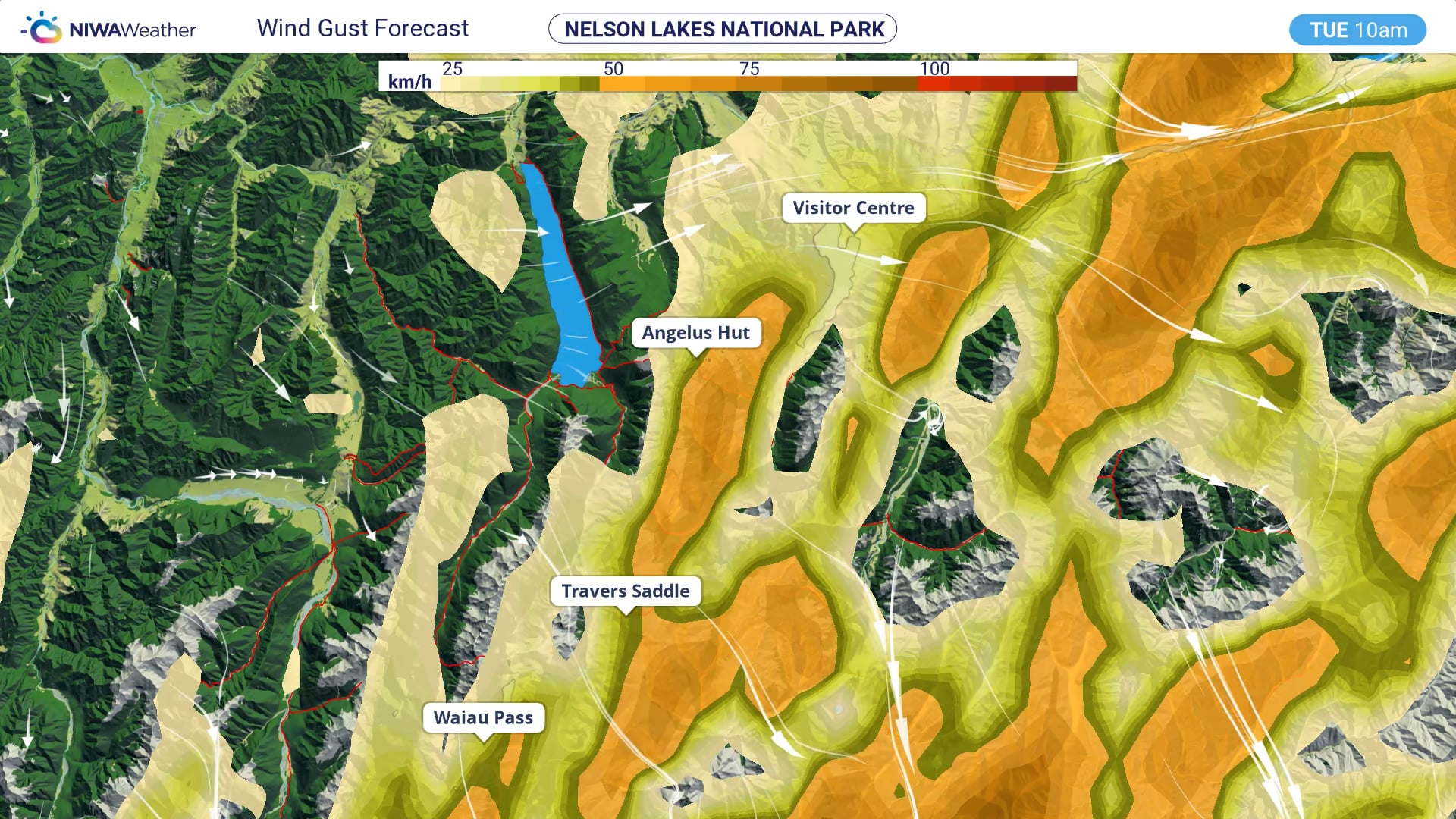 Nelson Lakes National Park Weather Outlook