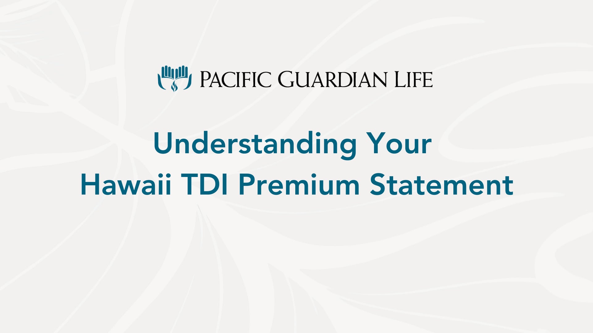 Understanding Your Hawaii TDI Premium Statement | Videos & Movies on Vimeo
