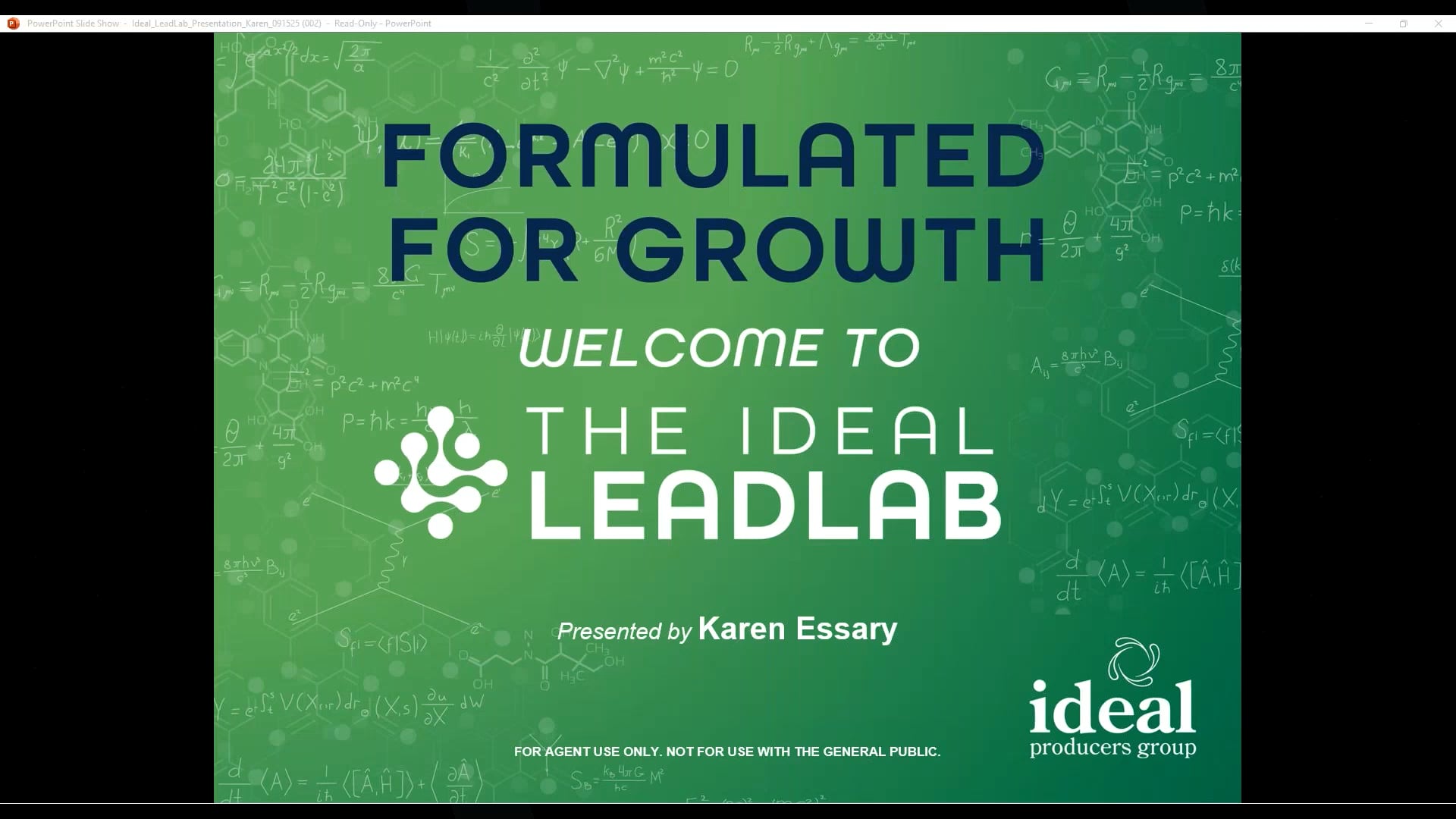 Formulated for Growth: Welcome to The Ideal Lead Lab | Videos & Movies ...