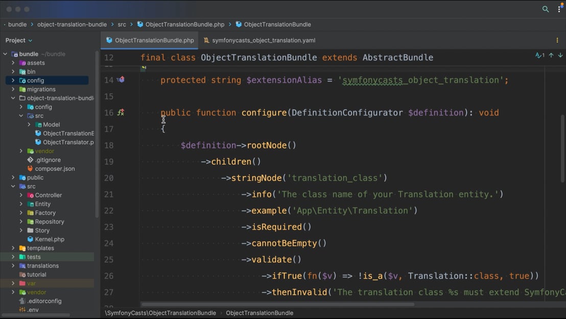 Using Bundle Configuration > Symfony Bundle Development: Share the Love | SymfonyCasts
