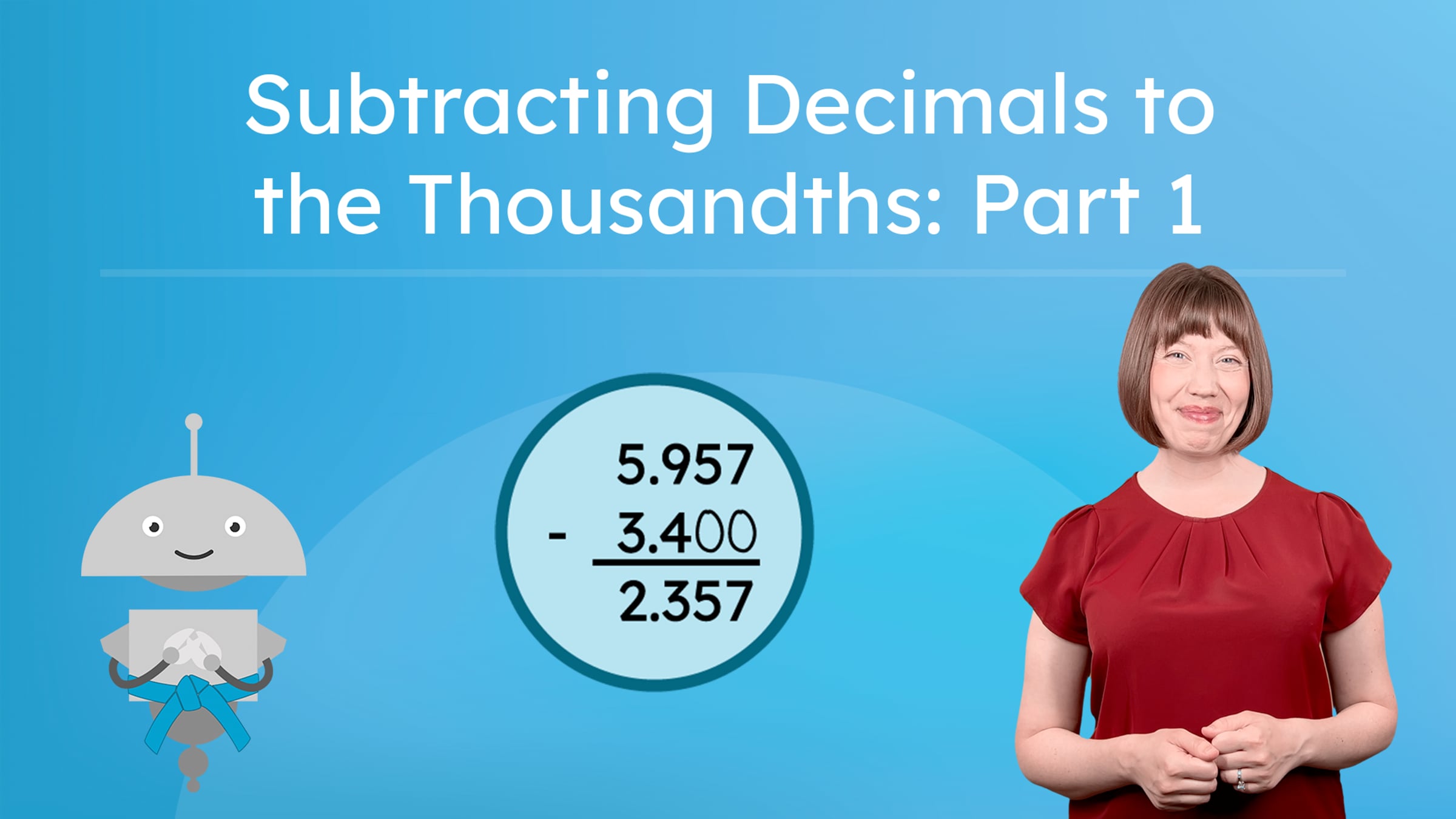 Subtracting Decimals to the Thousandths: Part 1 | Videos & Movies on Vimeo