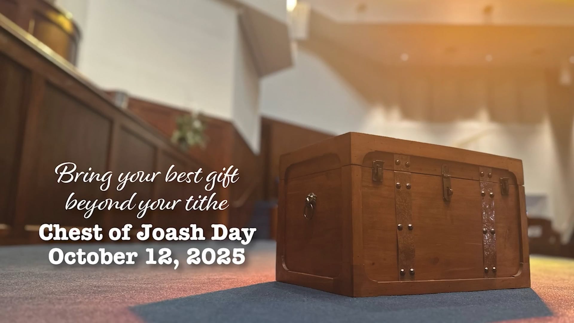 Chest of Joash Sunday - October 12, 2025 | Videos & Movies on Vimeo