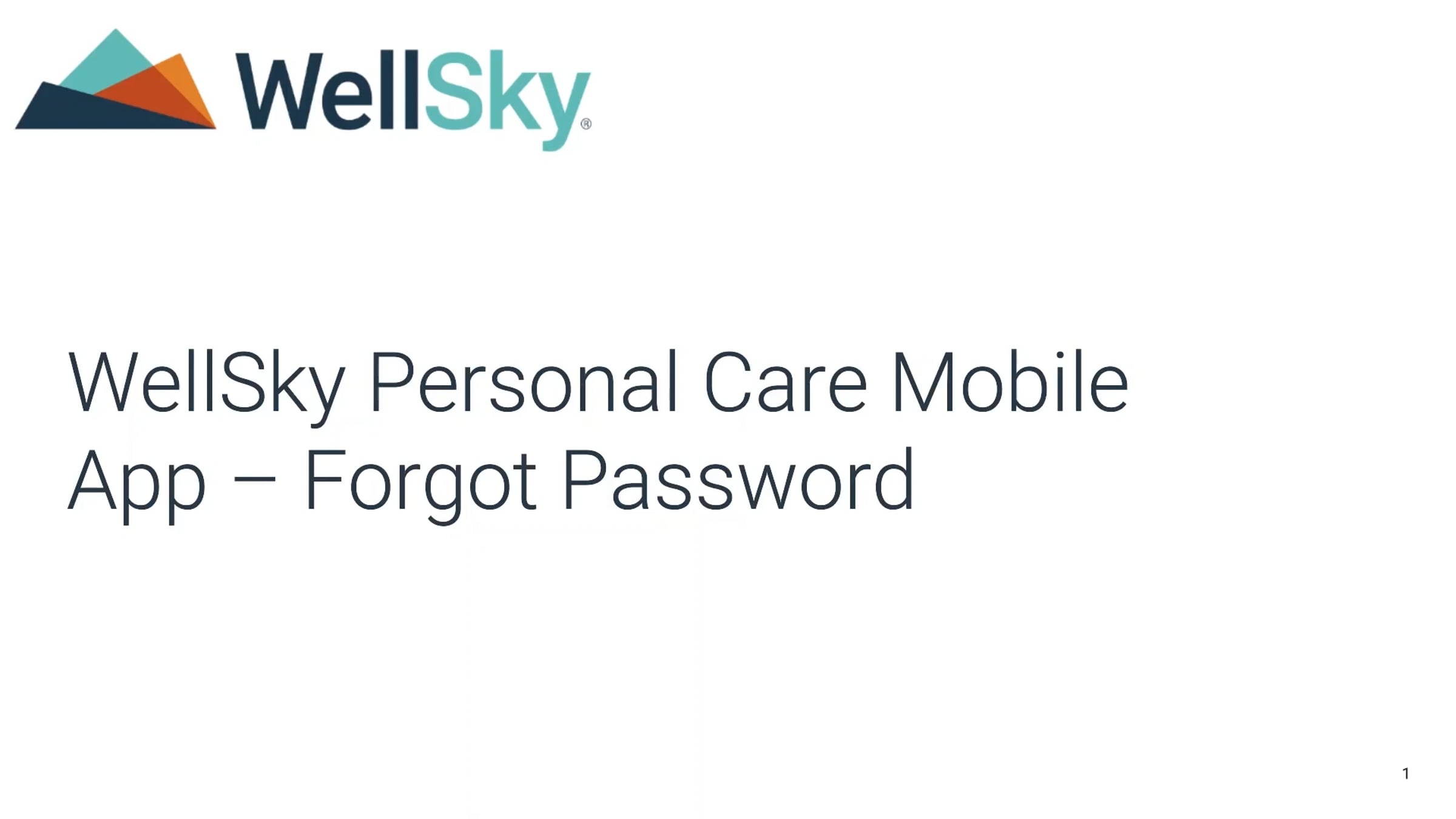 WellSky Personal Care Mobile App – Forgot Password | Videos & Movies on ...