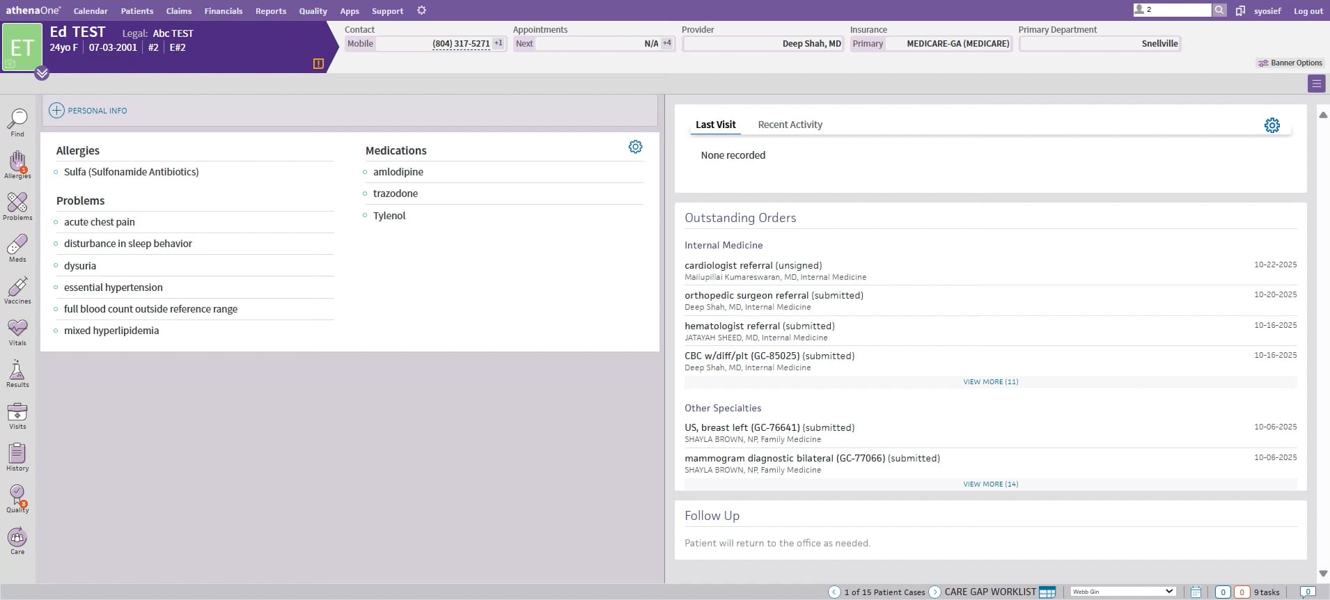 Creating Patient Cases for Refill Requests