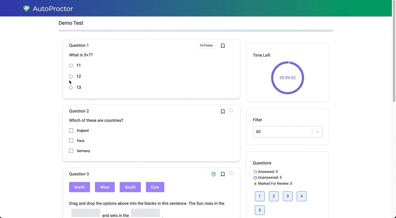 How to take National Qualifier Test (NQT) within AutoProctor
