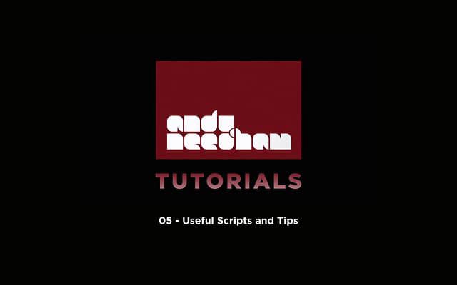 Tutorial 5 - Useful Scripts and Tips on Vimeo