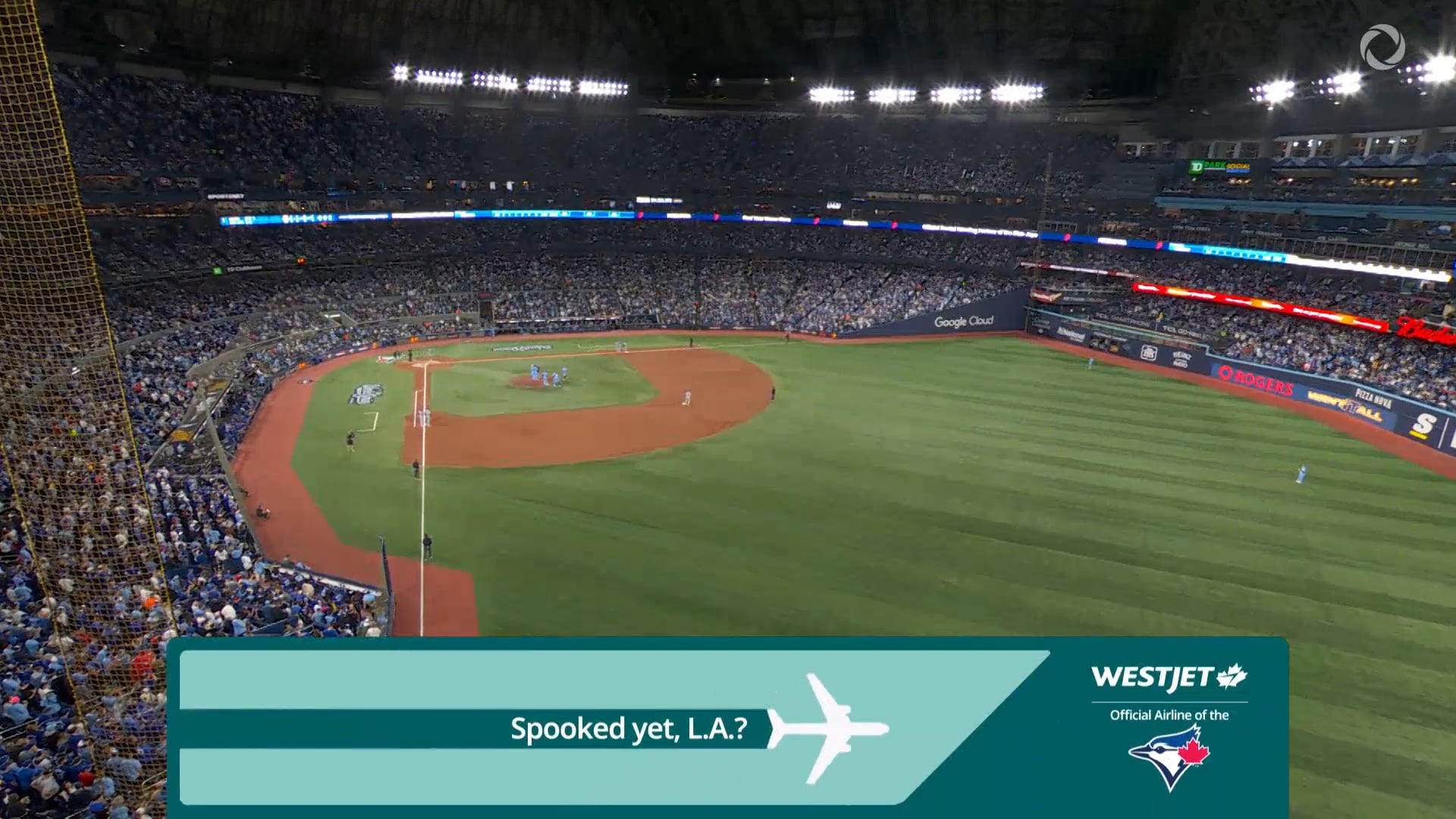 WestJet - Lower Third "Spooked yet LA" - WS G6 LAD vs. TOR - October 31 ...