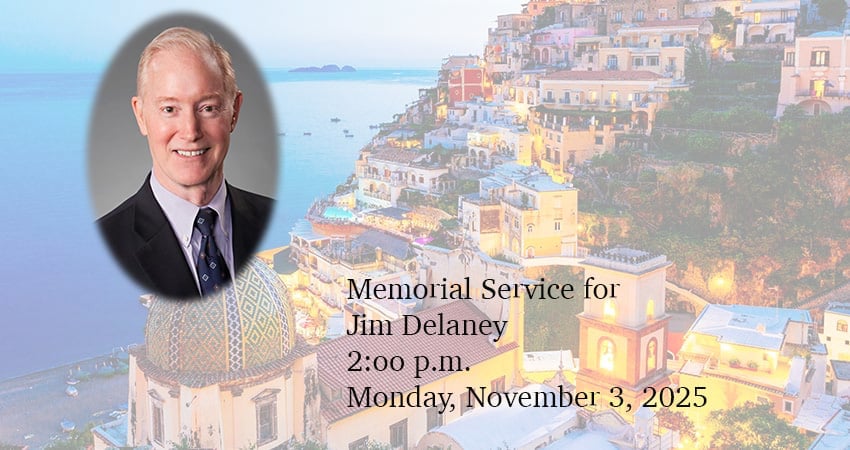 Memorial Service for Jim Delaney