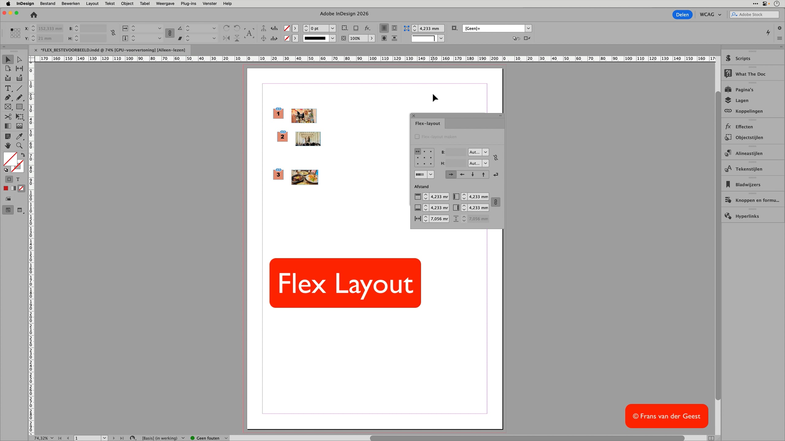 Flex Layout in InDesign 2026