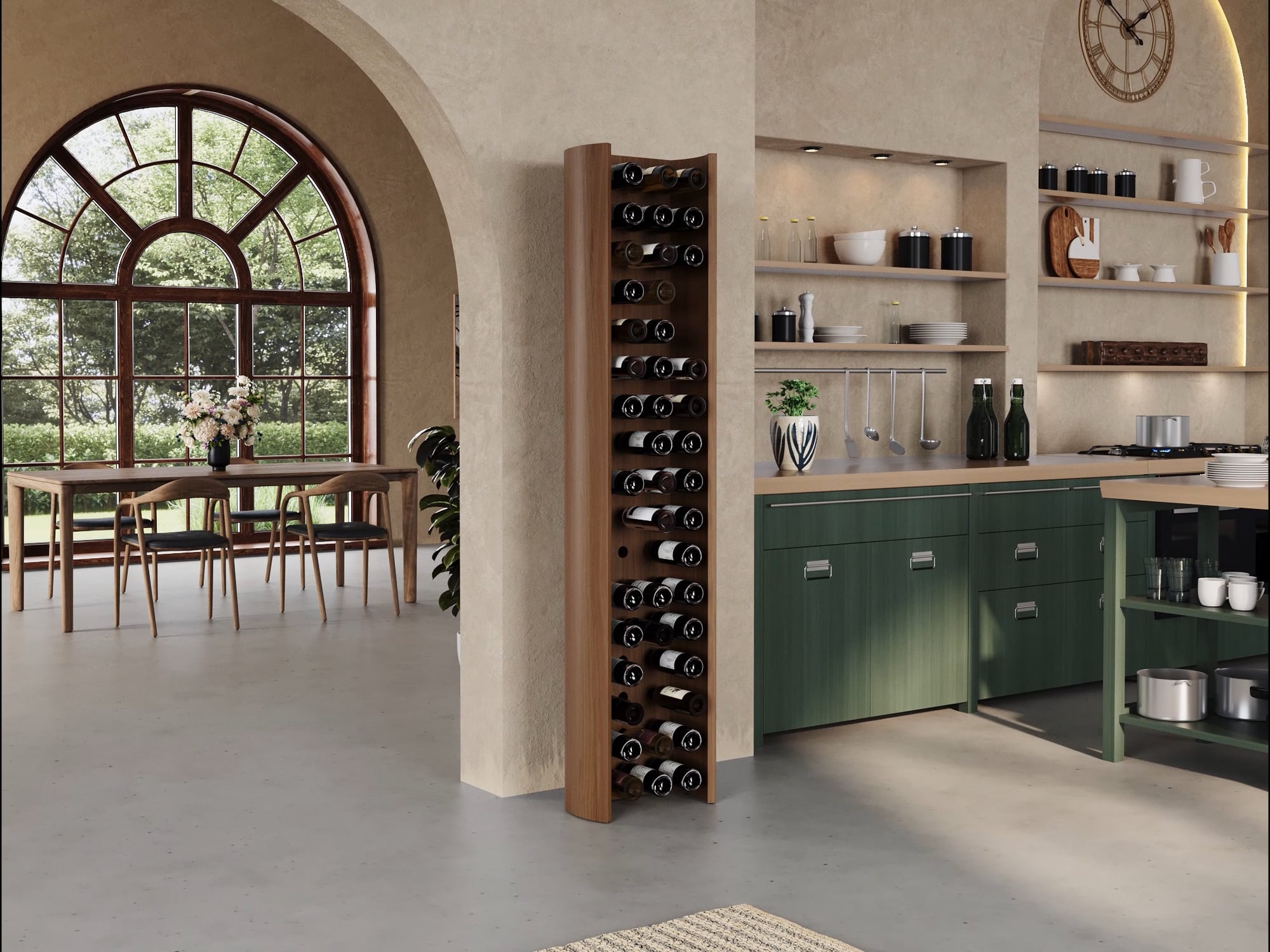 Orbit Wine Rack Full Height Walnut