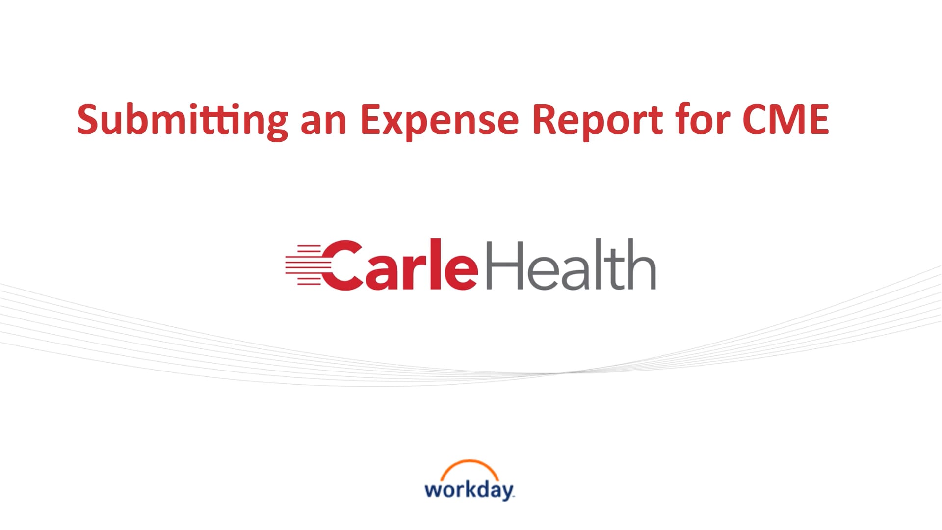 How to Submit an Expense Report for CME