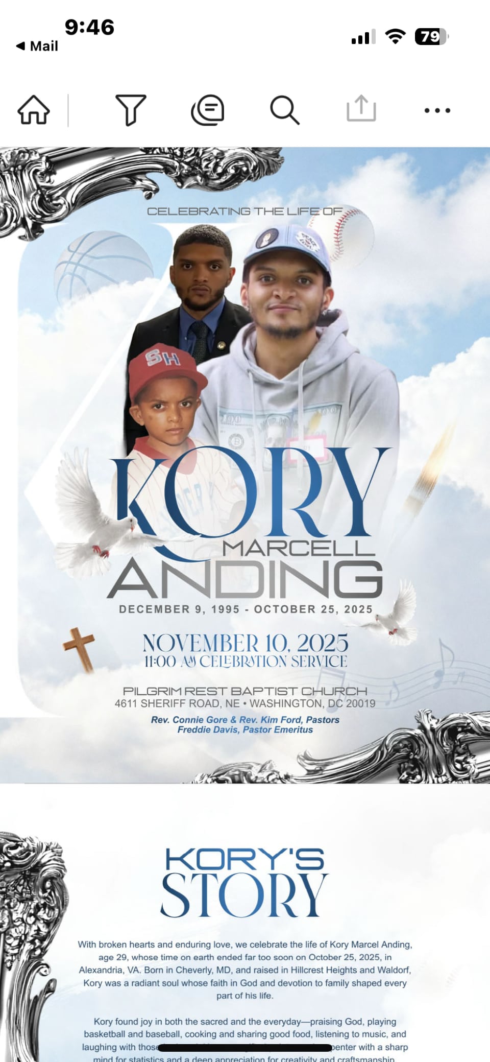 10:30am - Monday, November 10, 2025 - Celebrating The Life Of Kory ...