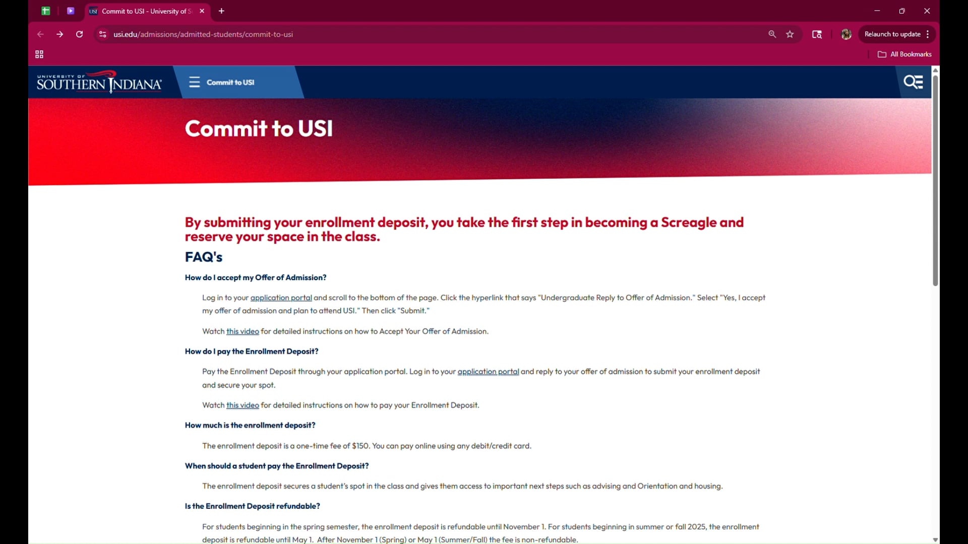 How to Commit to USI