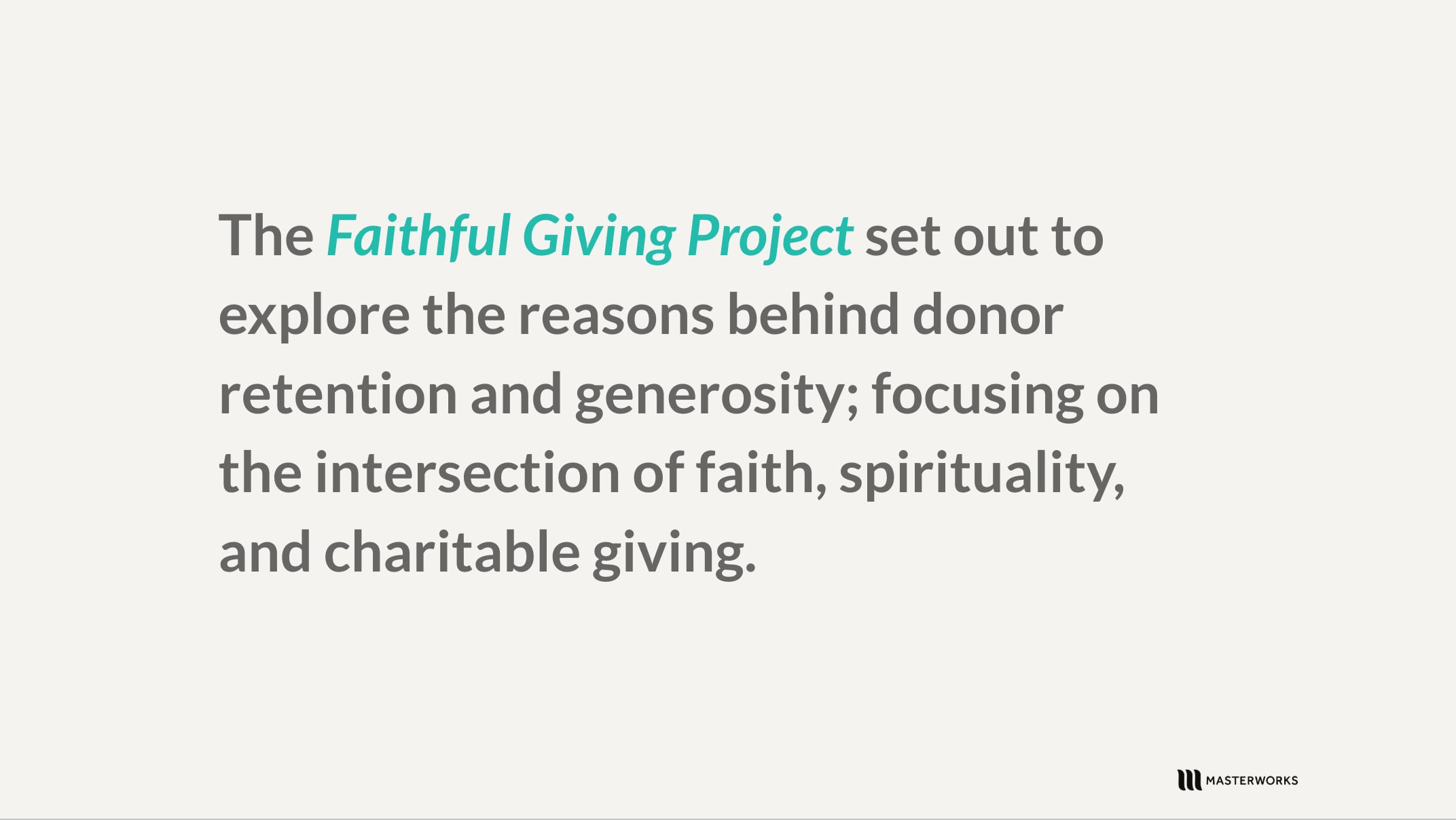 The Faithful Giving Project: Donor Retention, Spirituality, and Giving ...