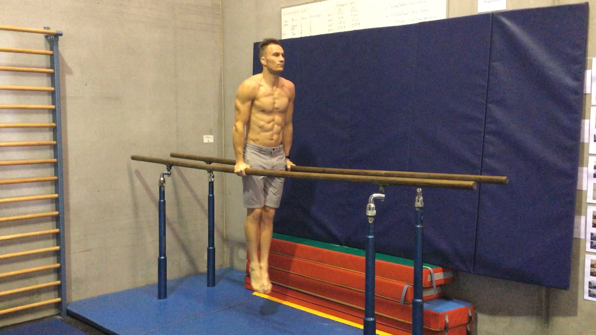 11. Half L-sit single leg extensions 4x5r