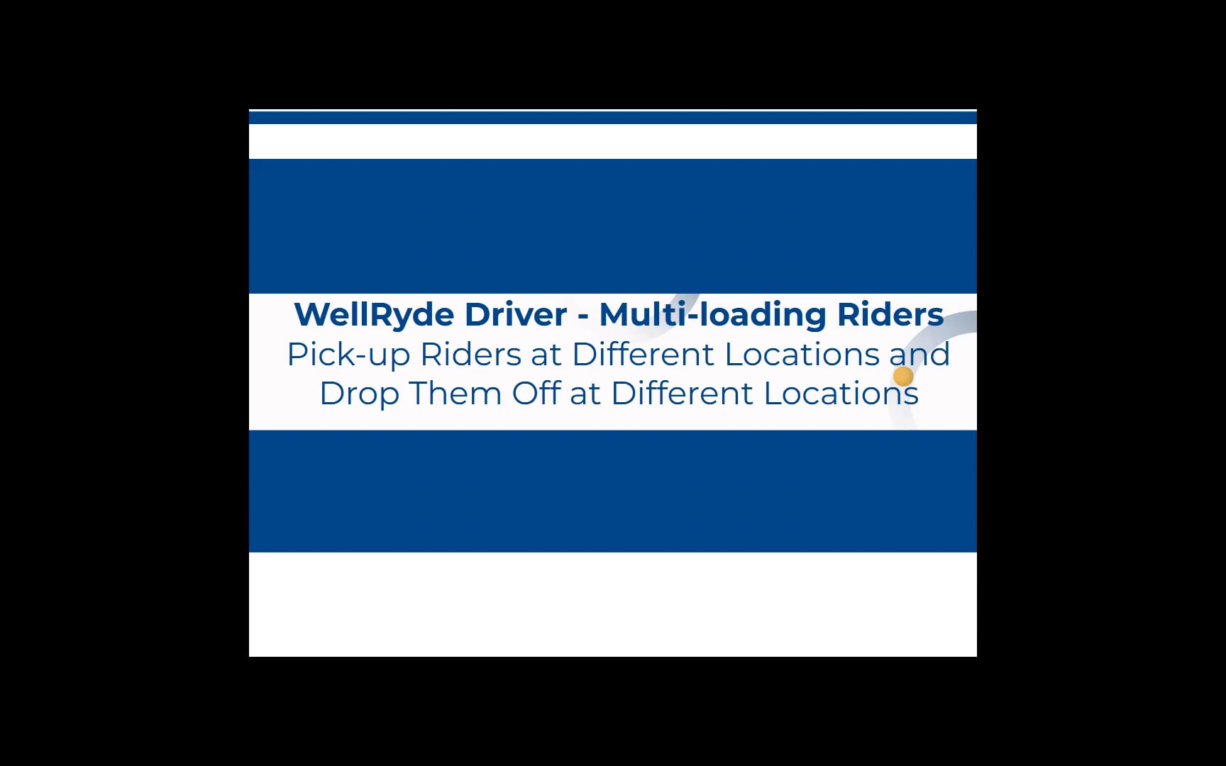 Driver - Multi loading Riders PU Different Locations DO Different Locations
