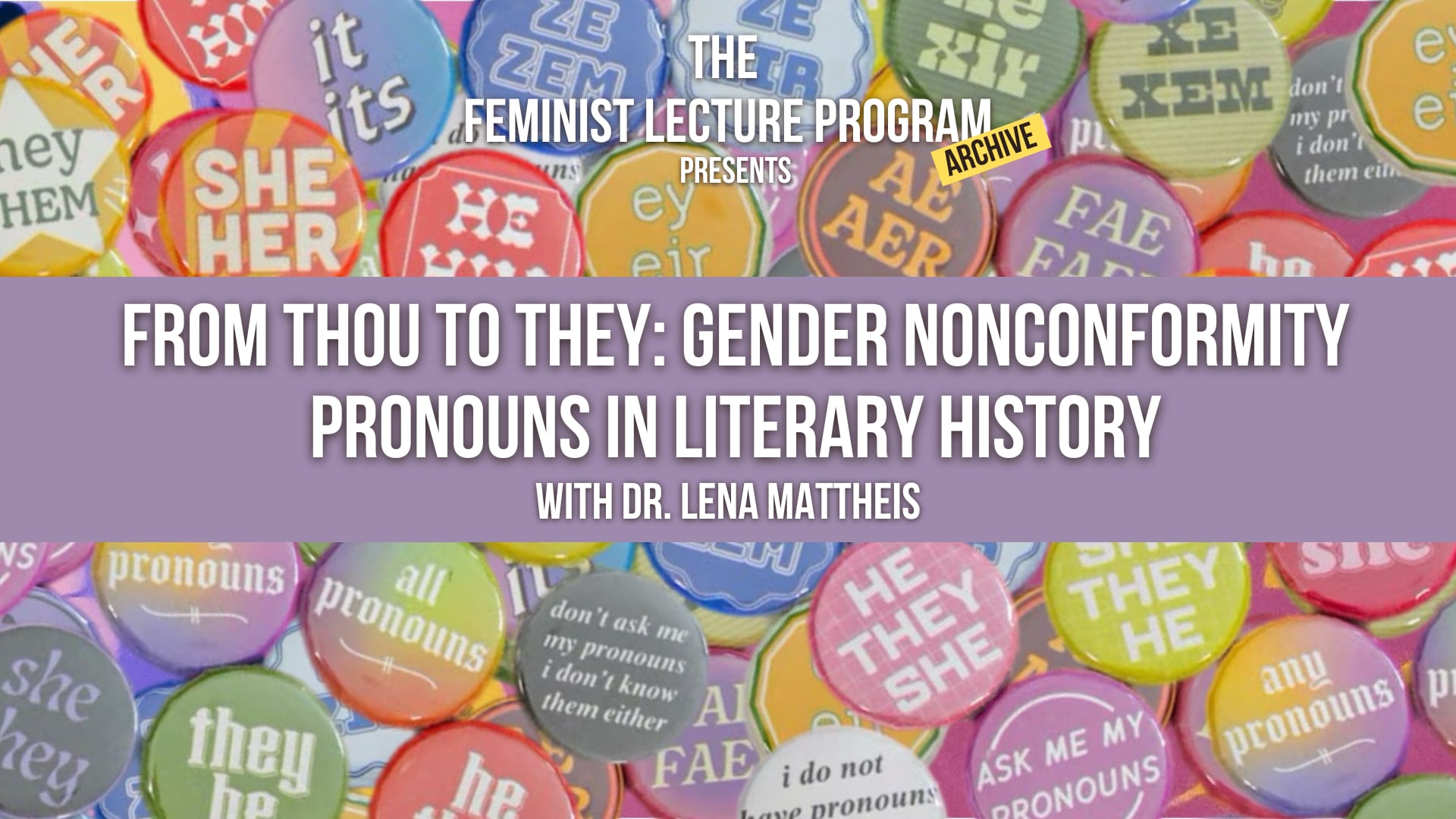 TRAILER - FROM THOU TO THEY: GENDER NONCONFORMITY PRONOUNS IN LITERARY ...