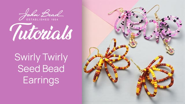Swirly Twirly Seed Bead Earrings Expert-Led Craft Tutorial On-Demand ...